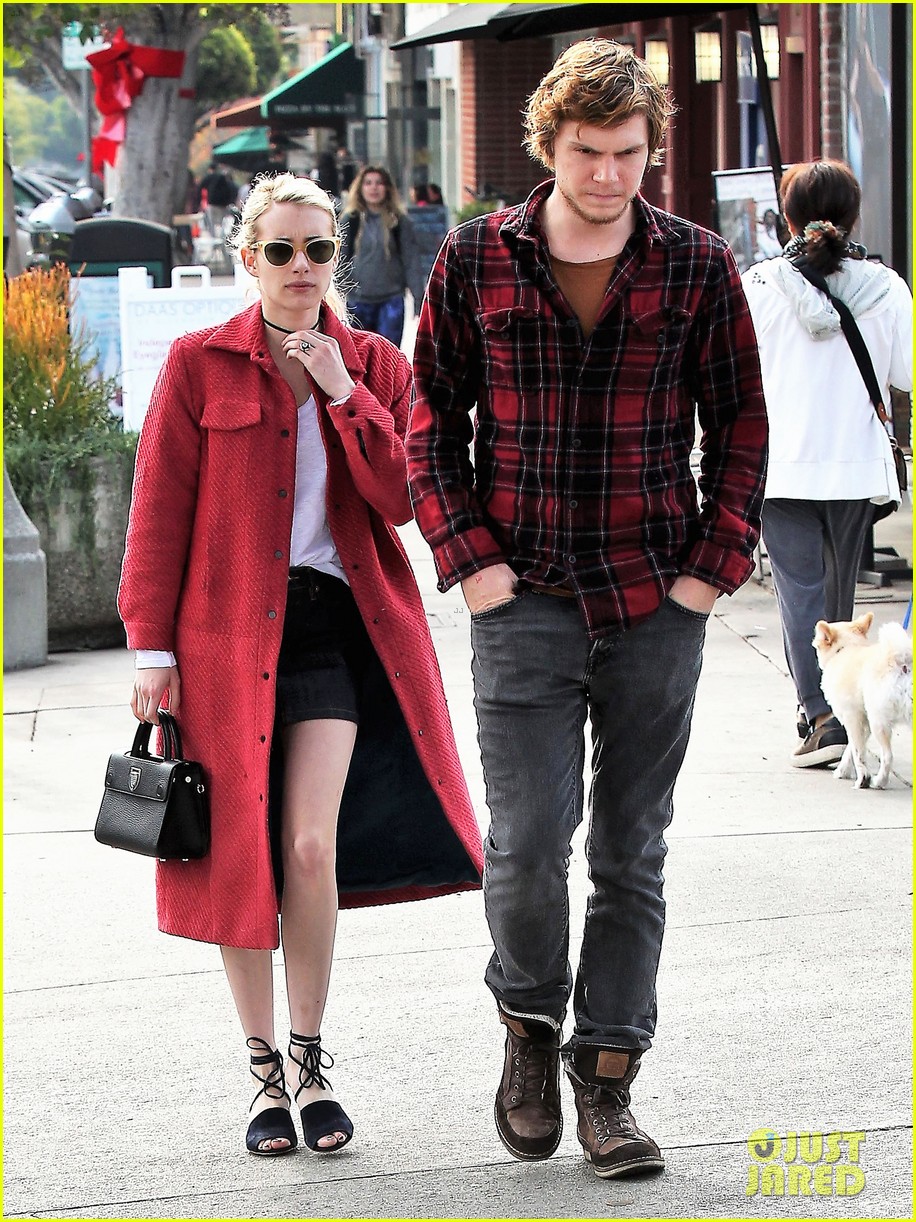 Emma Roberts & Fiance Evan Peters Step Out to Mail Their Holiday Gifts ...