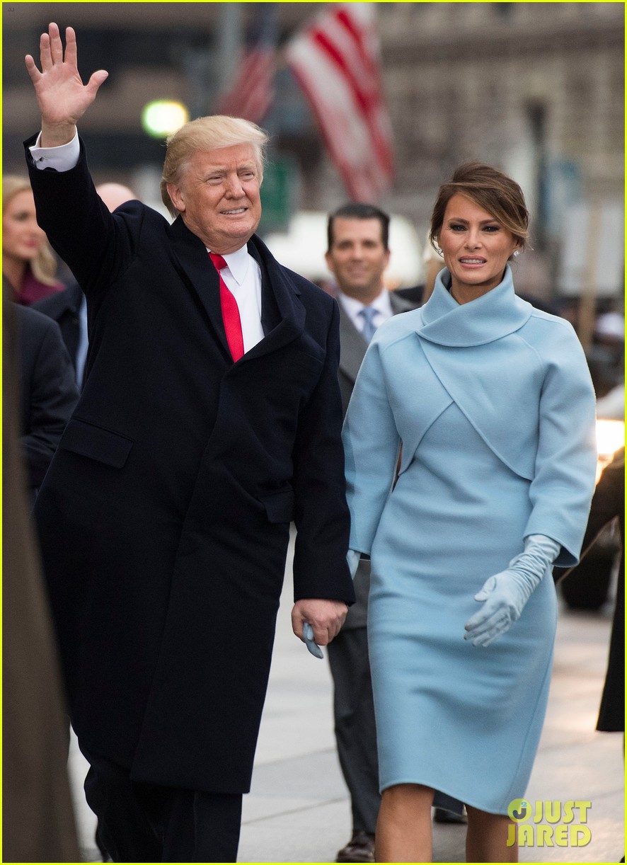 VIDEO: Donald Trump Walks in Inaugural Parade With Melania & Barron: Photo 3845433 | Barron ...