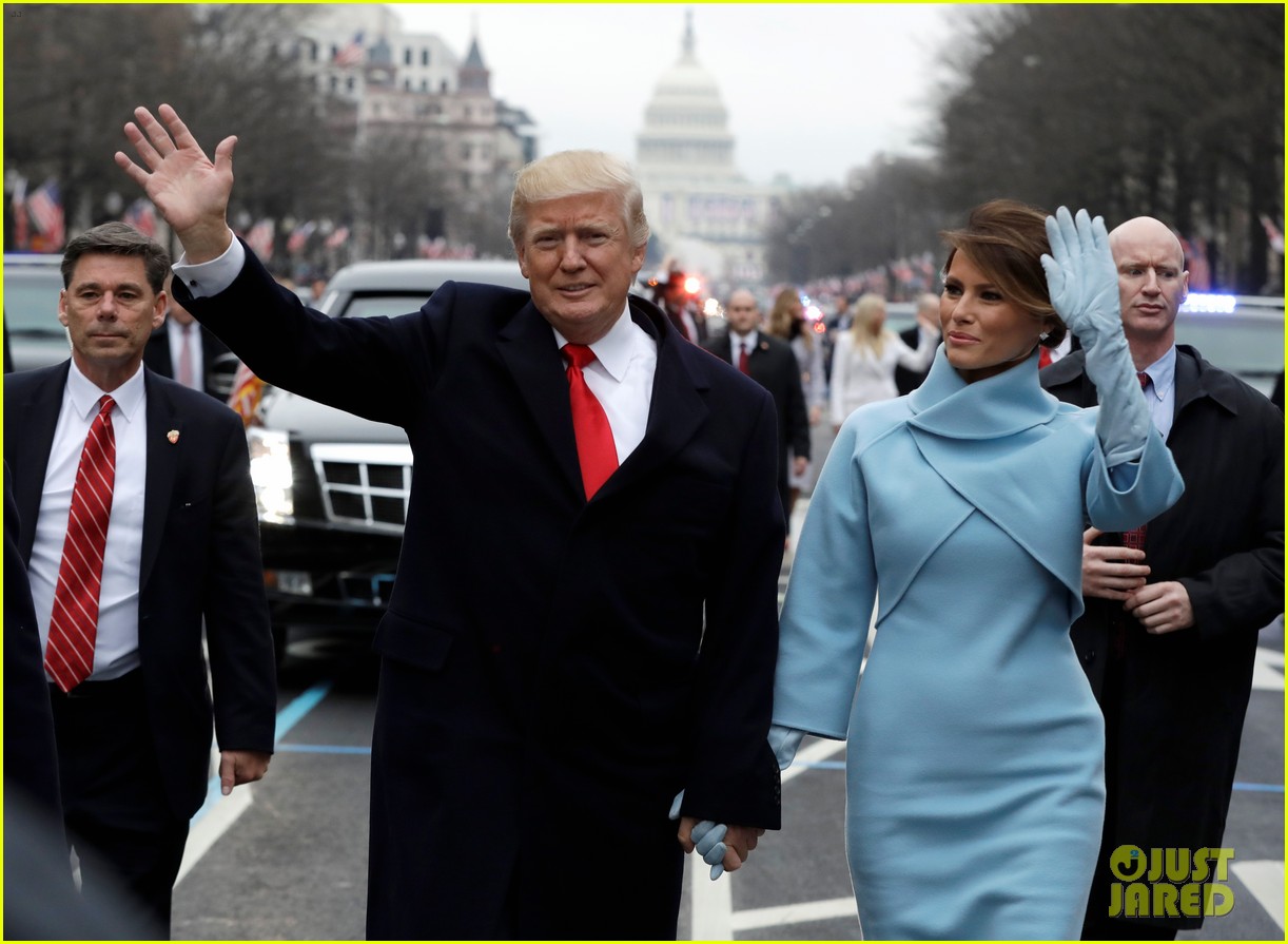 VIDEO: Donald Trump Walks in Inaugural Parade With Melania & Barron: Photo 3845443 | Barron ...