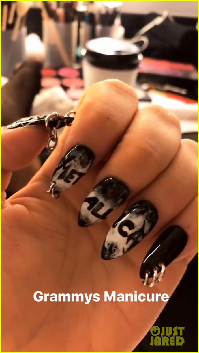 Lady Gaga's Grammys Manicure Featured Piercings & Metallica!: Photo ...