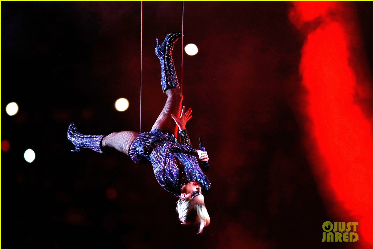 Lady Gaga Channels Her Inner Pink for Spectacular Super Bowl 2017 ...