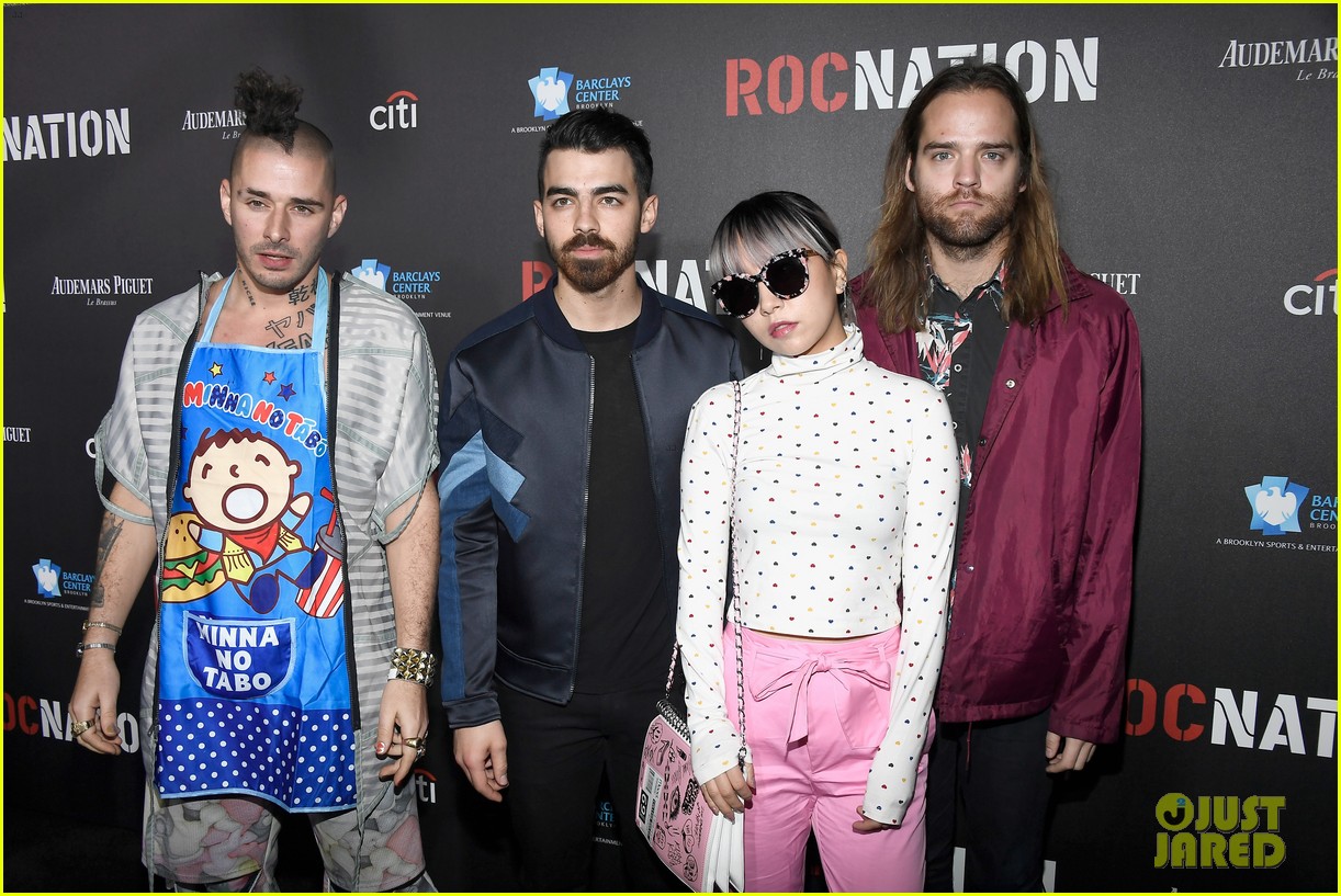 Joe Jonas Joins Brother Nick & Demi Lovato at Roc Nation's Pre-Grammy ...