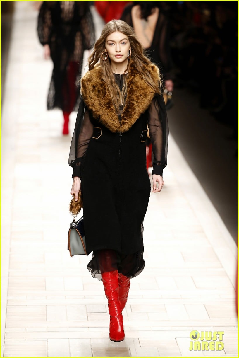 Kendall Jenner Walks Alongside Hadid Sisters For Fendi Show: Photo ...