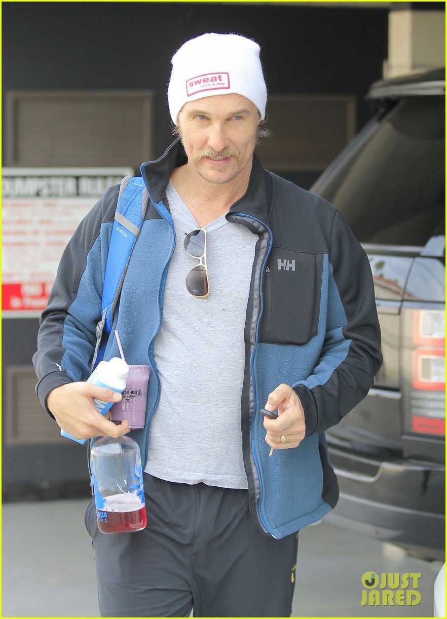 Matthew McConaughey Sports a Handlebar Mustache in Latest Sighting ...