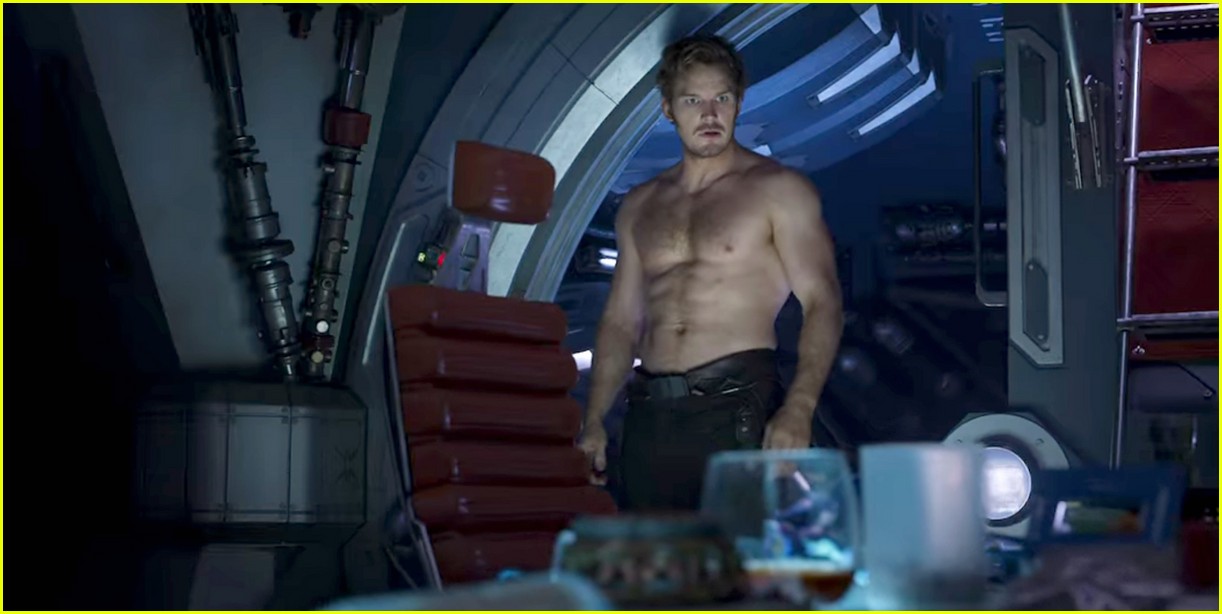 Chris Pratt Is Shirtless in Latest 'Guardians' Trailer - See the Pic ...