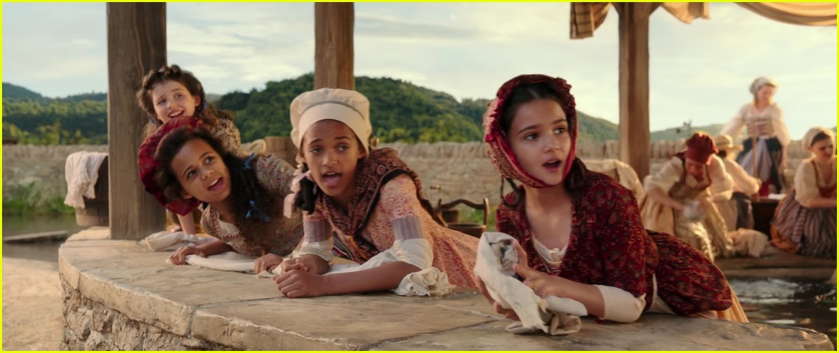 Emma Watson Sings 'Belle' with the Townspeople in 'Beauty & The Beast ...