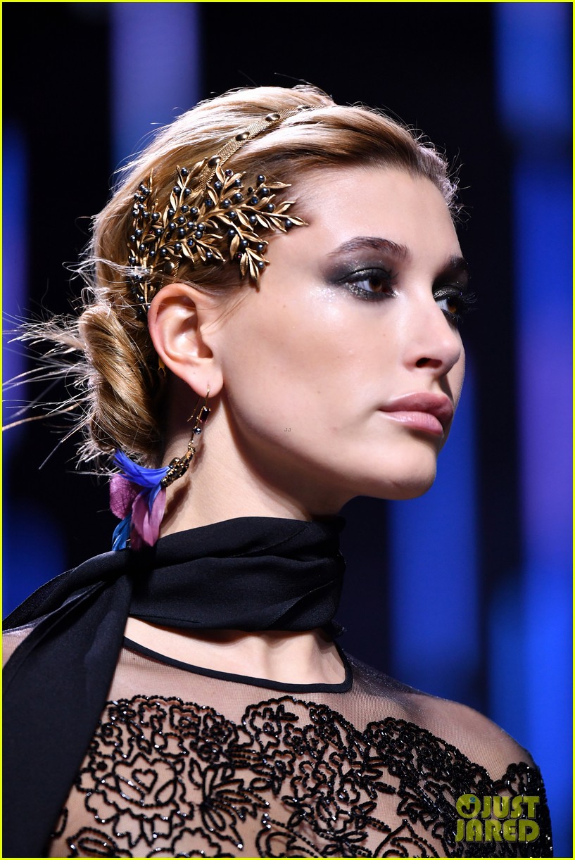 Hailey Baldwin & Cindy Bruna Are Goth Princesses in 'Elie Saab' Fashion ...