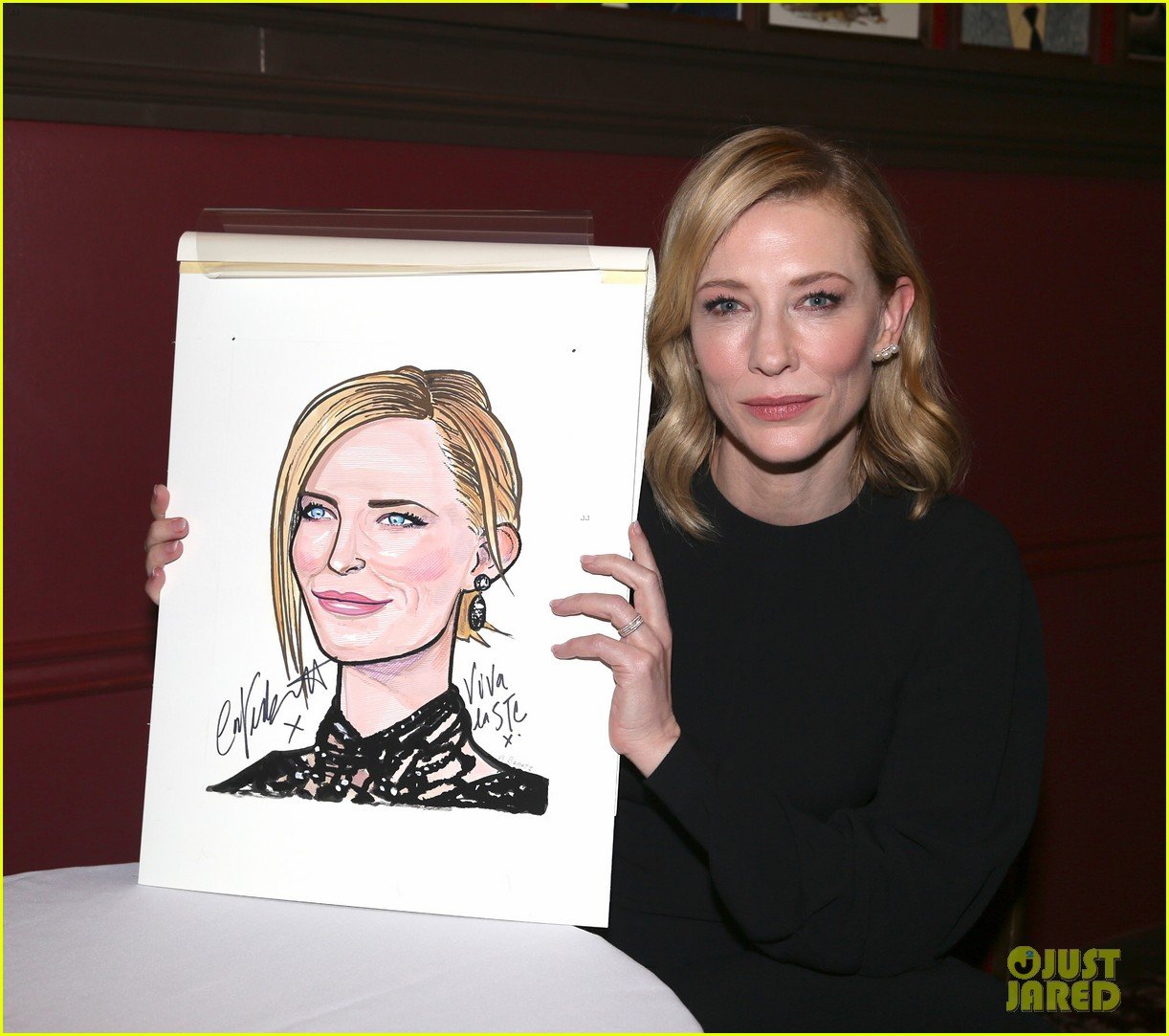 Cate Blanchett & Co-Star Richard Roxburgh Reveil Their Caricature Drawings in NYC!: Photo ...