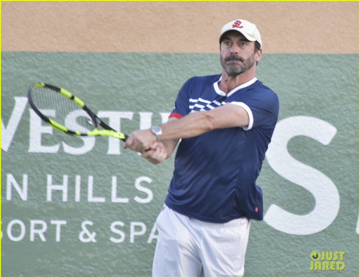 Jon Hamm Helps Raise Over $100K At Desert Smash Charity Tennis Match ...