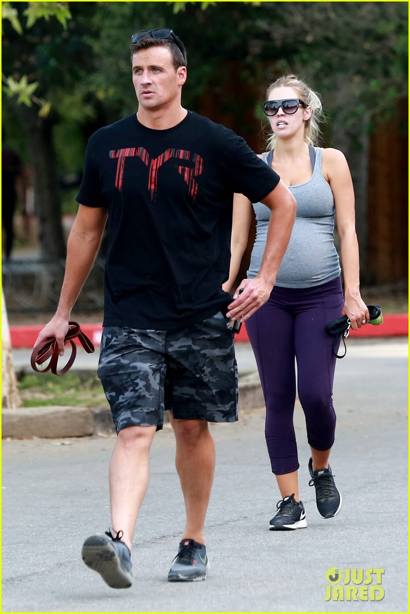 Ryan Lochte & Kayla Rae Reid Take French Bulldog On Walk For His ...