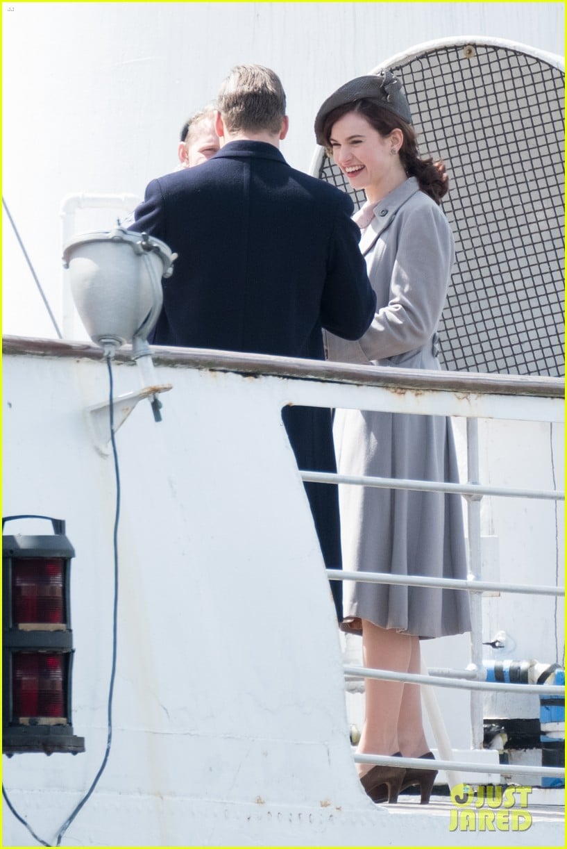 Lily James & Glen Powell Look Like They're Having a Blast Filming ...