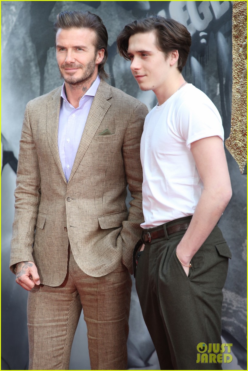 David Beckham is Joined by Brooklyn at the Premiere of 'King Arthur' in ...