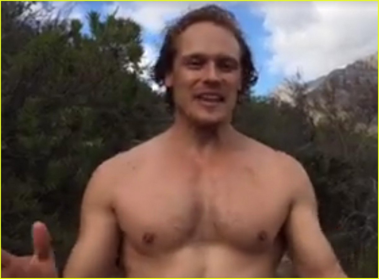 Sam Heughan's Shirtless Body Is On Display for My Peak Challenge ...