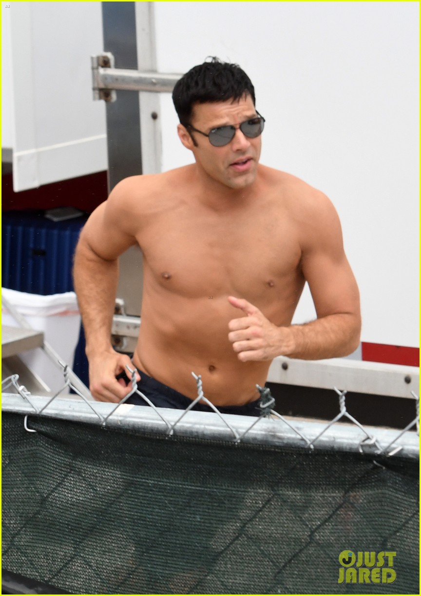 Ricky Martin Covers Up His Tattoos as He Goes Shirtless on 'Versace ...