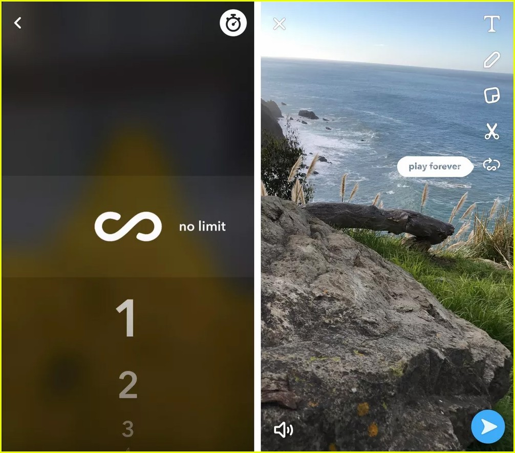 Snapchat Launches New Features Including 'Infinity' Snaps & Looping Video: Photo 3897288 ...