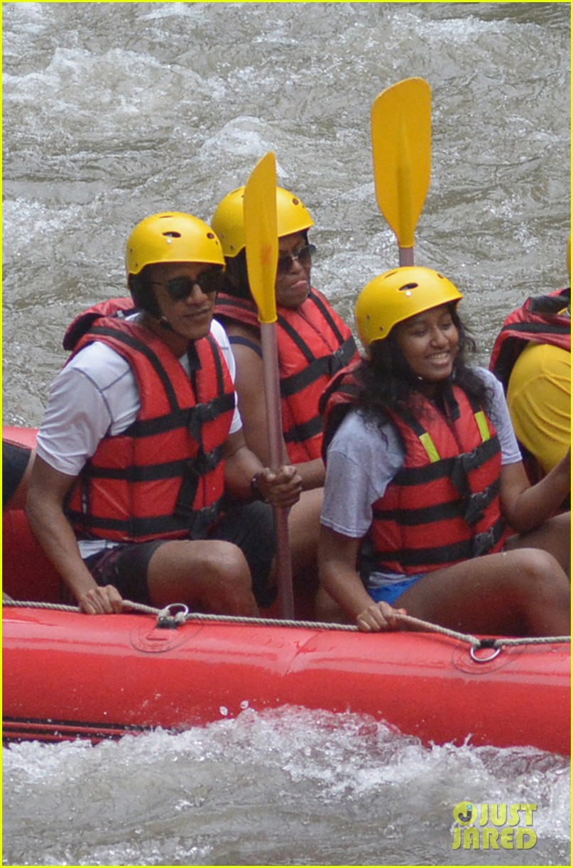 Barack Obama & Family Go White Water Rafting on Bali Vacation!: Photo ...