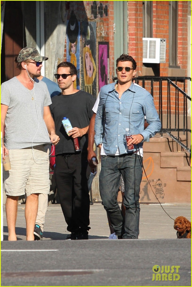 Leonardo DiCaprio, Orlando Bloom, & Tobey Maguire Hang Out in New York ...