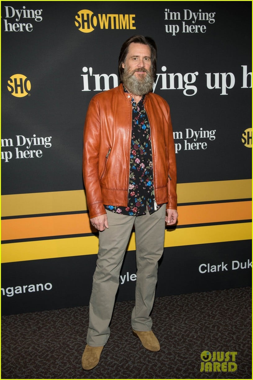 Jim Carrey Brings Long Beard to 'I'm Dying Up Here' Premiere: Photo ...