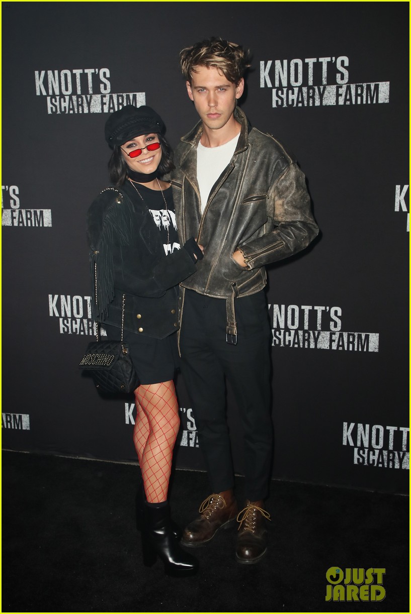 Vanessa Hudgens & Austin Butler Get Ready for Halloween at Knott's ...