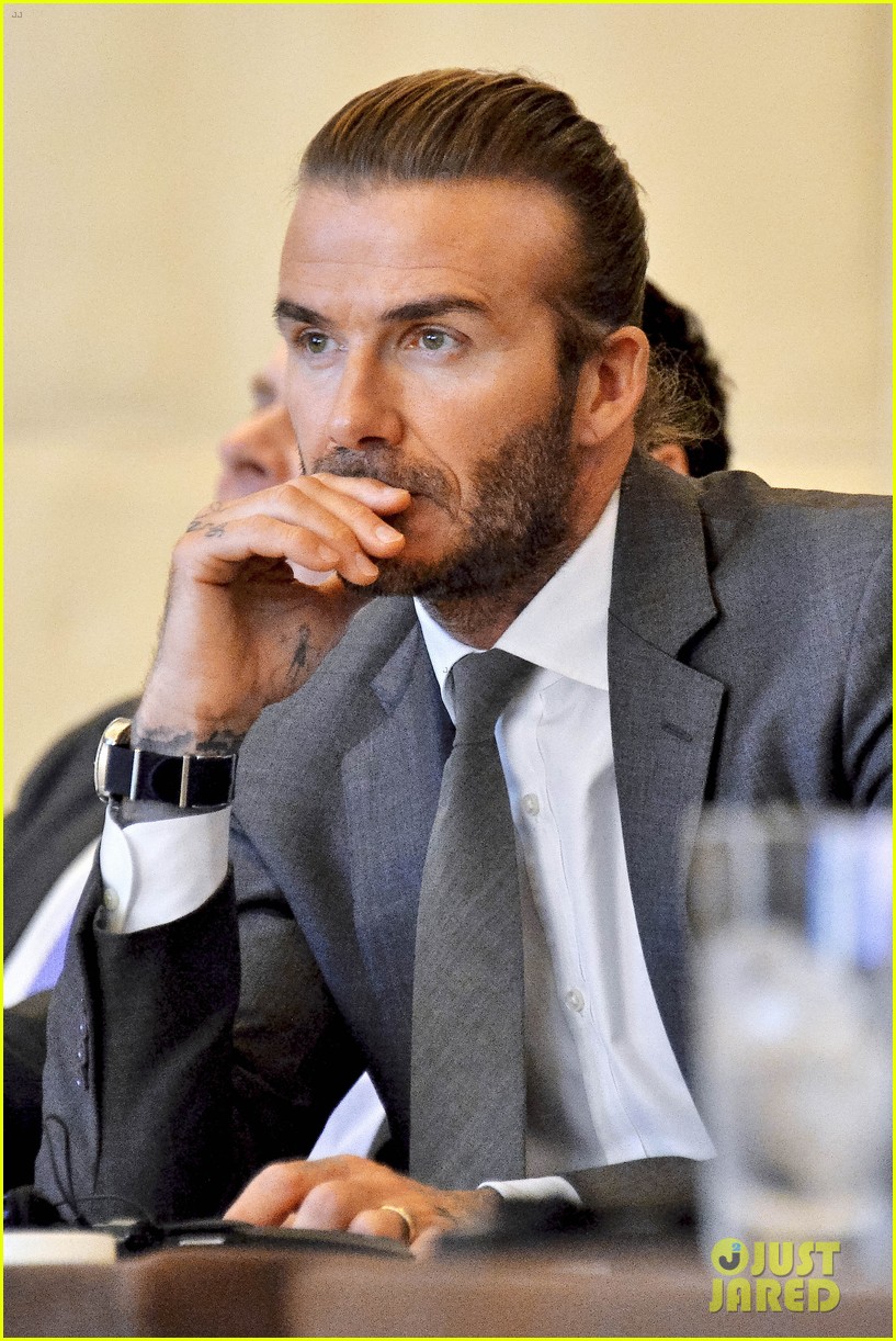 David Beckham Man Bun