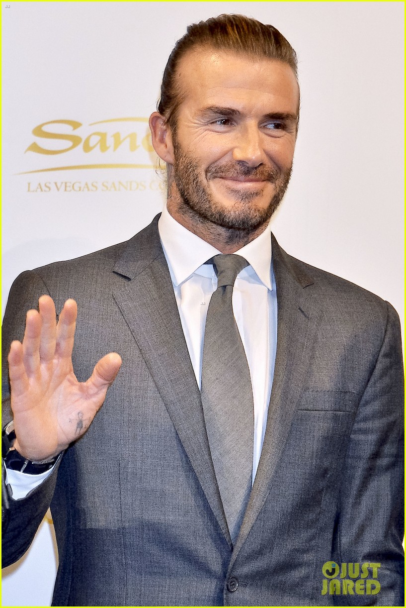 David Beckham Lets His Hair Down at Tokyo Photo Call for Las Vegas ...