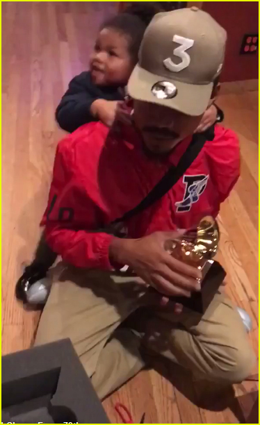 Chance the Rapper Gets Emotional Unpacking Grammy Awards with Daughter ...