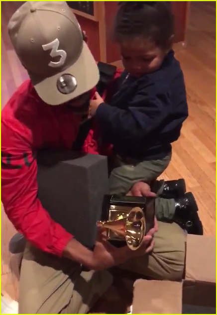 Chance the Rapper Gets Emotional Unpacking Grammy Awards with Daughter ...