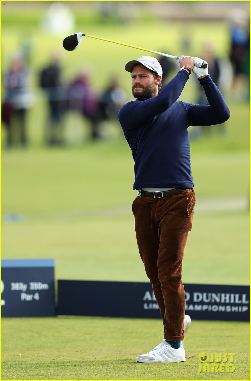 Jamie Dornan's Fan Got His Attention in a Very Funny Way on the Golf ...