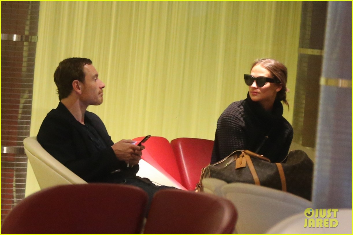 Michael Fassbender & Alicia Vikander Catch a Flight Out of France ...
