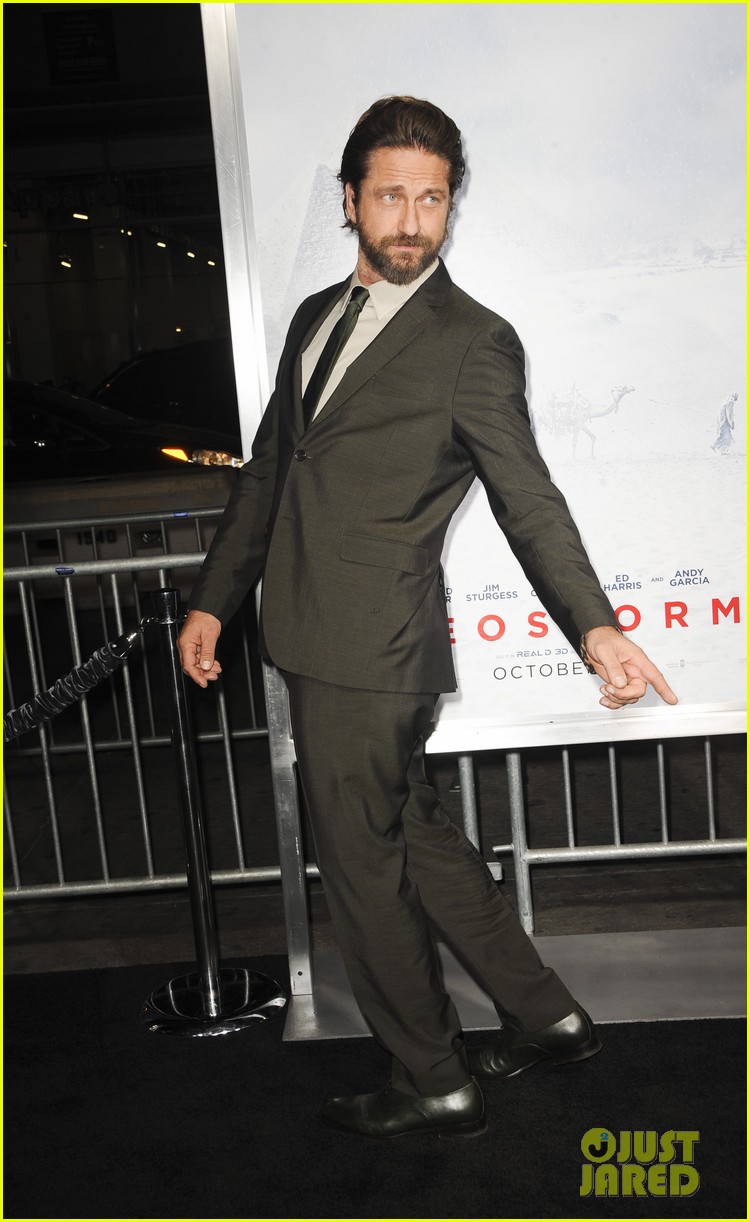 Gerard Butler Steps Out at 'Geostorm' Premiere Following Motorcycle ...