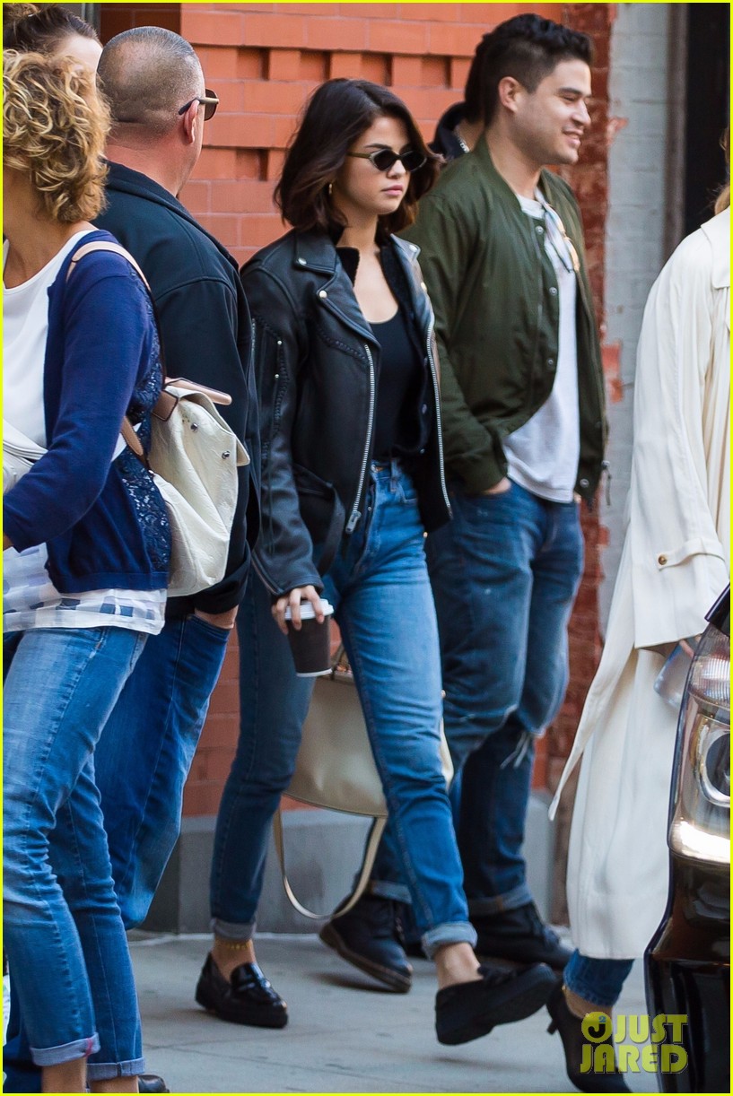 Selena Gomez Rocks Biker Jacket For Church Service: Photo 3966804 ...