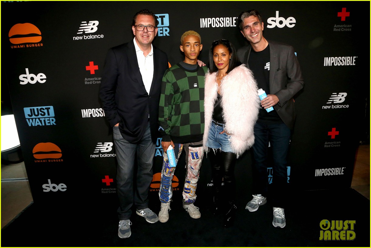 Jada Pinkett Smith Supports Son Jaden at Umami Burger Impossible Launch ...