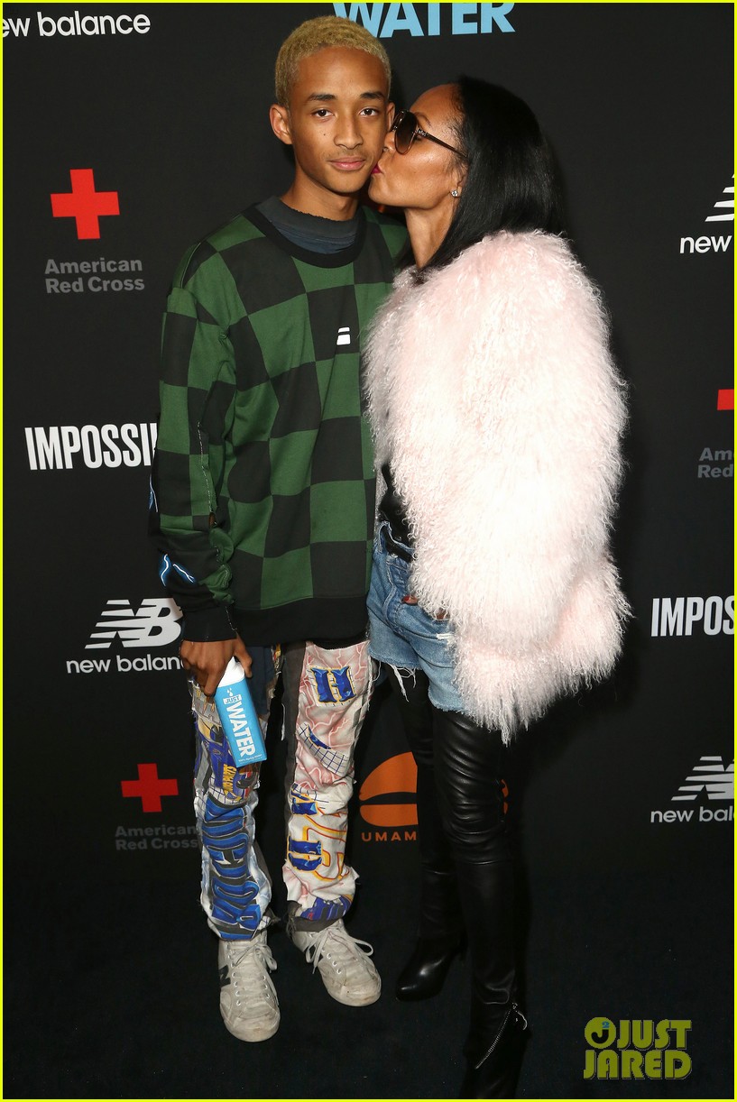 Jada Pinkett Smith Supports Son Jaden at Umami Burger Impossible Launch ...