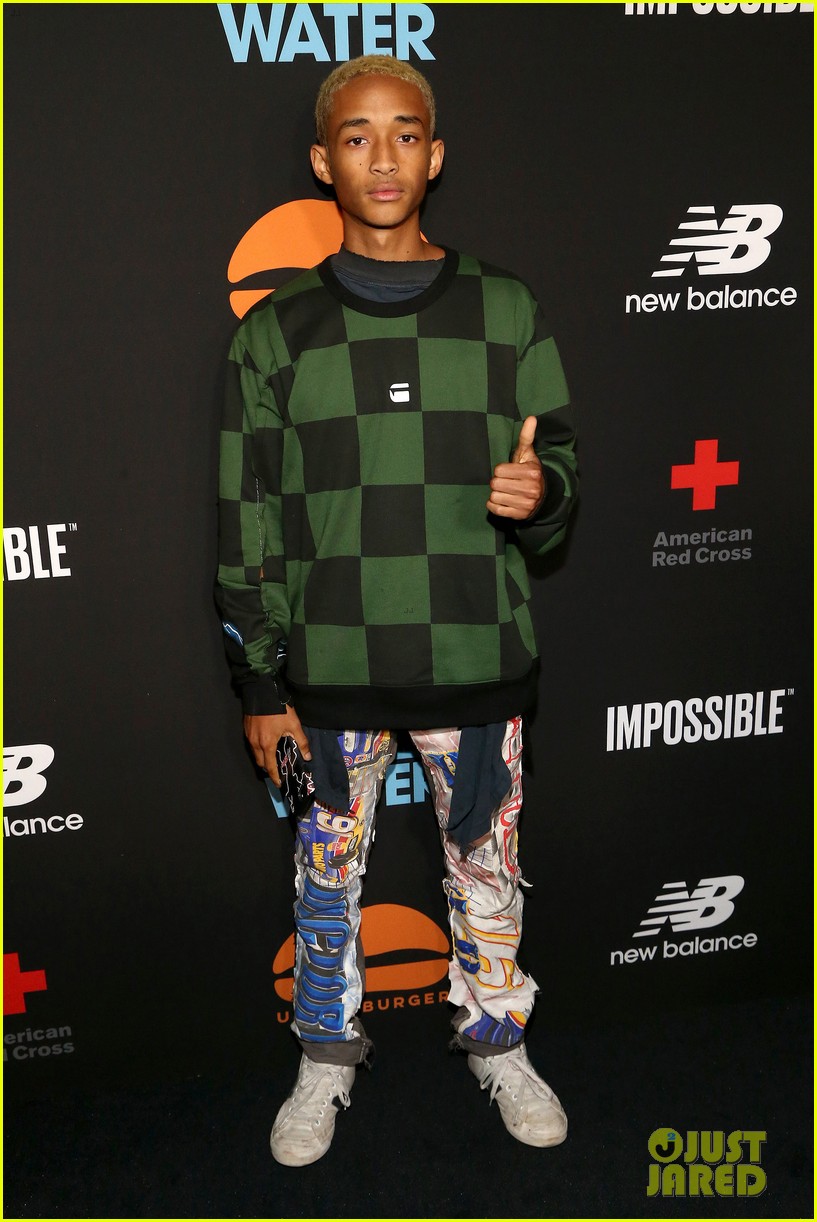 Jada Pinkett Smith Supports Son Jaden at Umami Burger Impossible Launch ...
