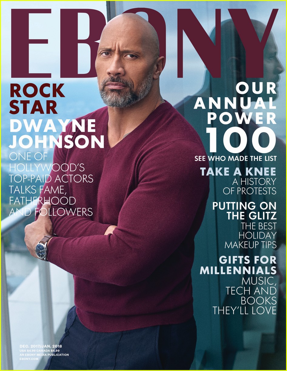 Dwayne Johnson Poses On Top of the World for 'Ebony' Cover!: Photo ...