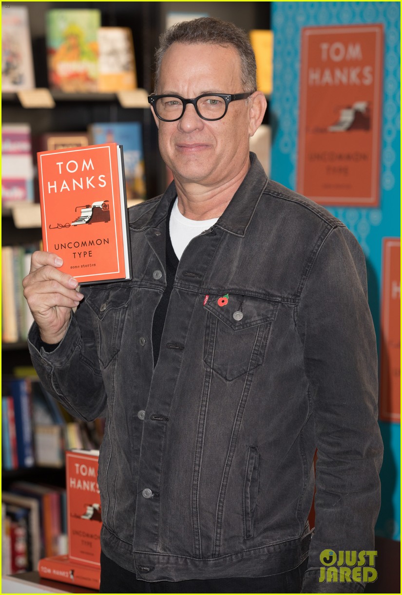 Tom Hanks Promotes His First Book 'Uncommon Type' in London!: Photo ...