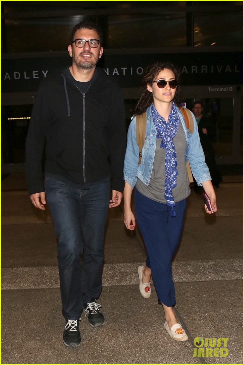 Emmy Rossum & Husband Sam Esmail Return Home from Thanksgiving Getaway ...