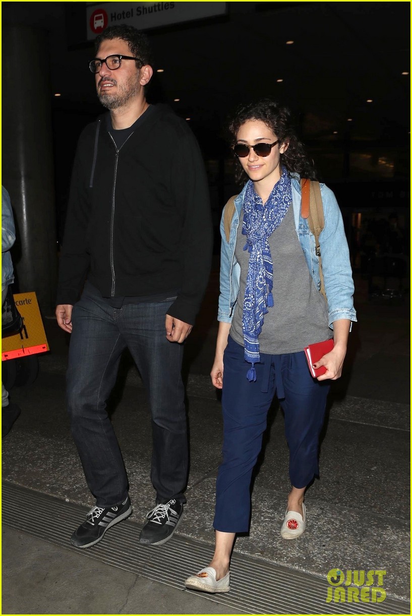 Emmy Rossum & Husband Sam Esmail Return Home from Thanksgiving Getaway ...