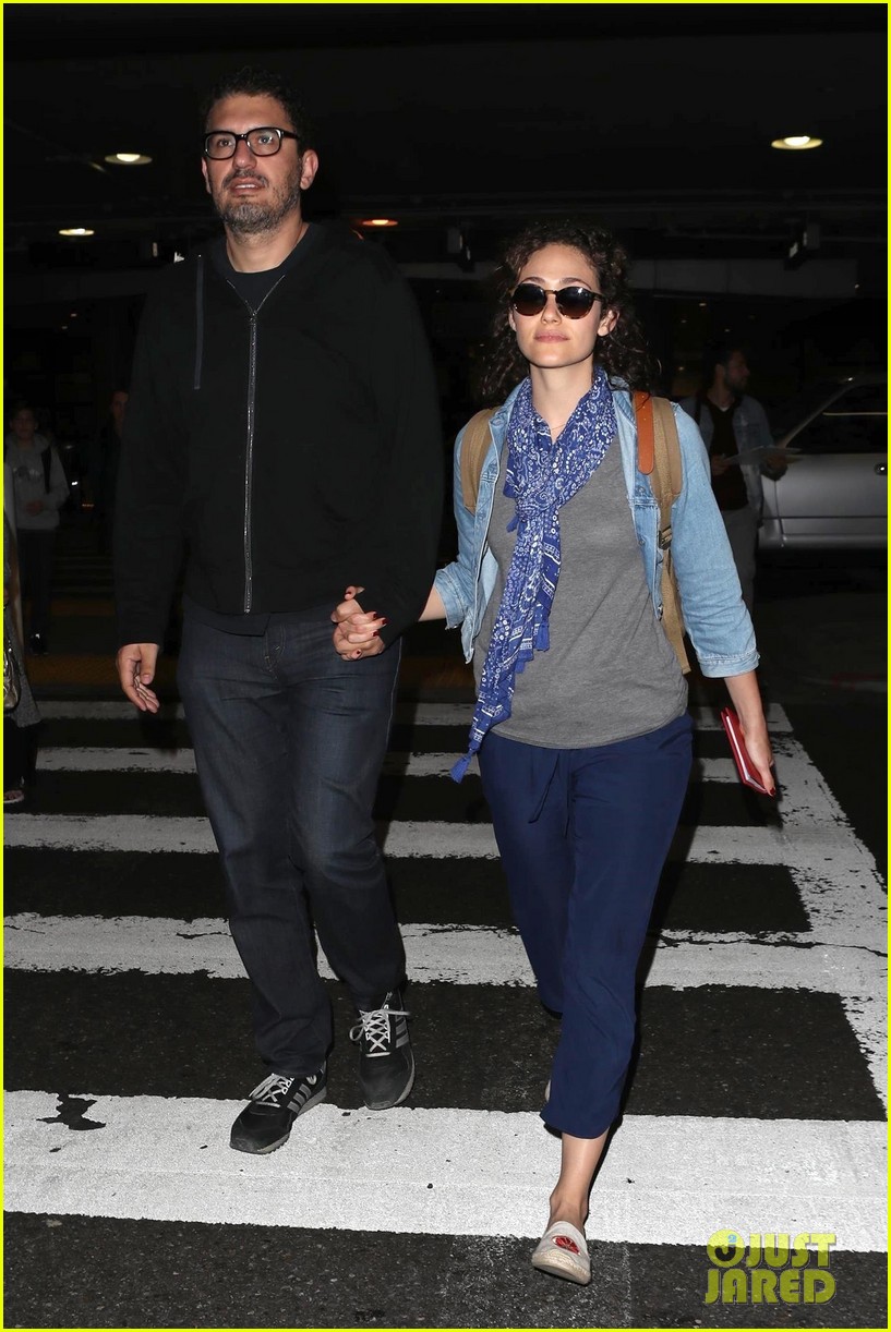 Emmy Rossum & Husband Sam Esmail Return Home from Thanksgiving Getaway ...