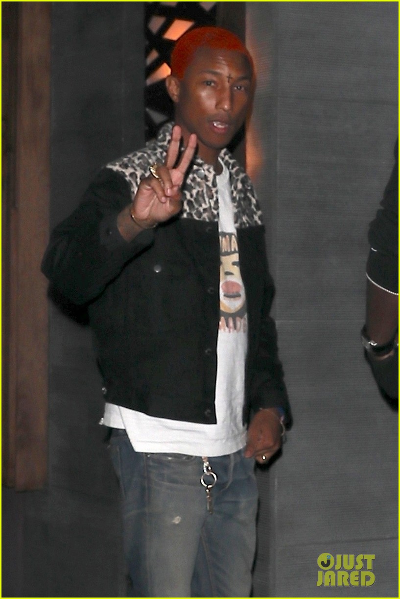 Pharrell Williams Debuts Red Hair at Dinner in WeHo: Photo 3994317 ...
