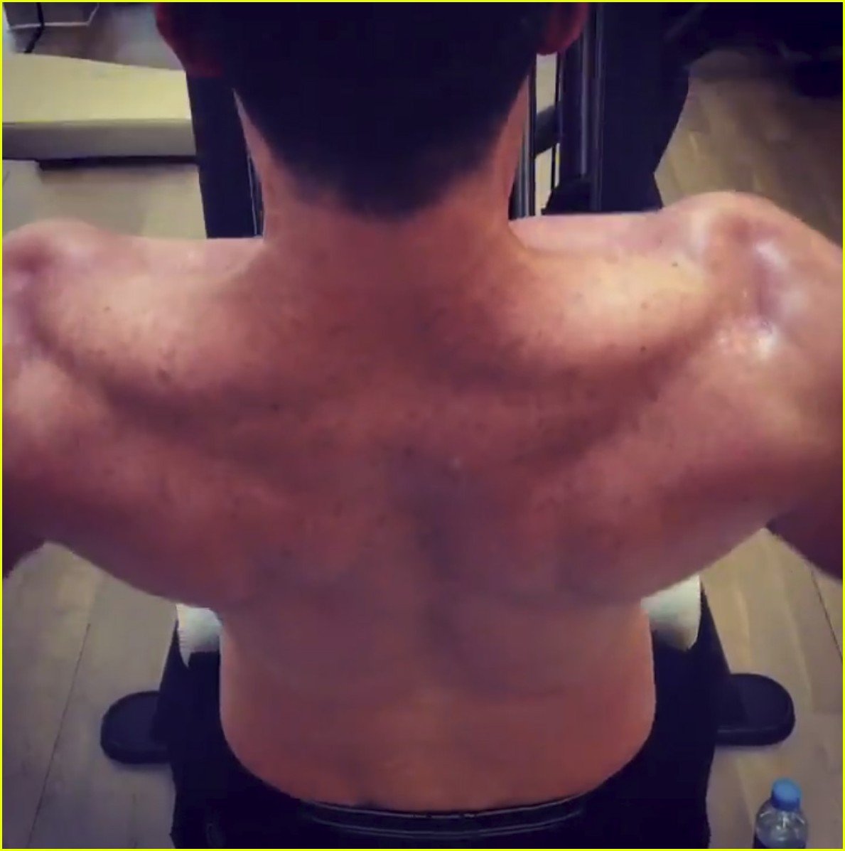 Luke Evans Shows Results of 200 Chest Presses in Shirtless Gym Photo ...