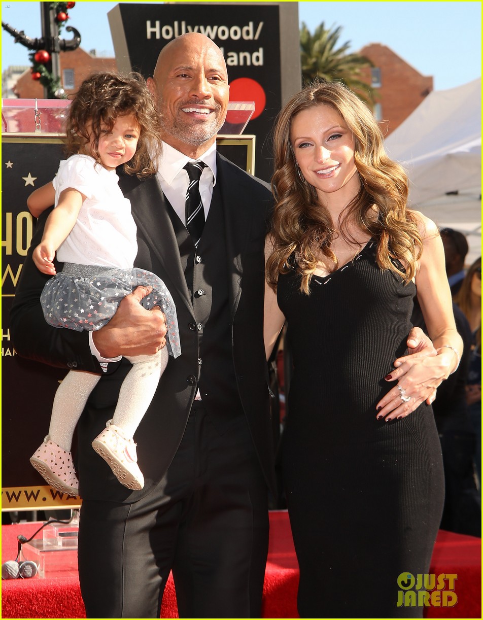 Dwayne Johnson is Supported by Pregnant Girlfriend Lauren Hashian & Daughter Jasmine at ...