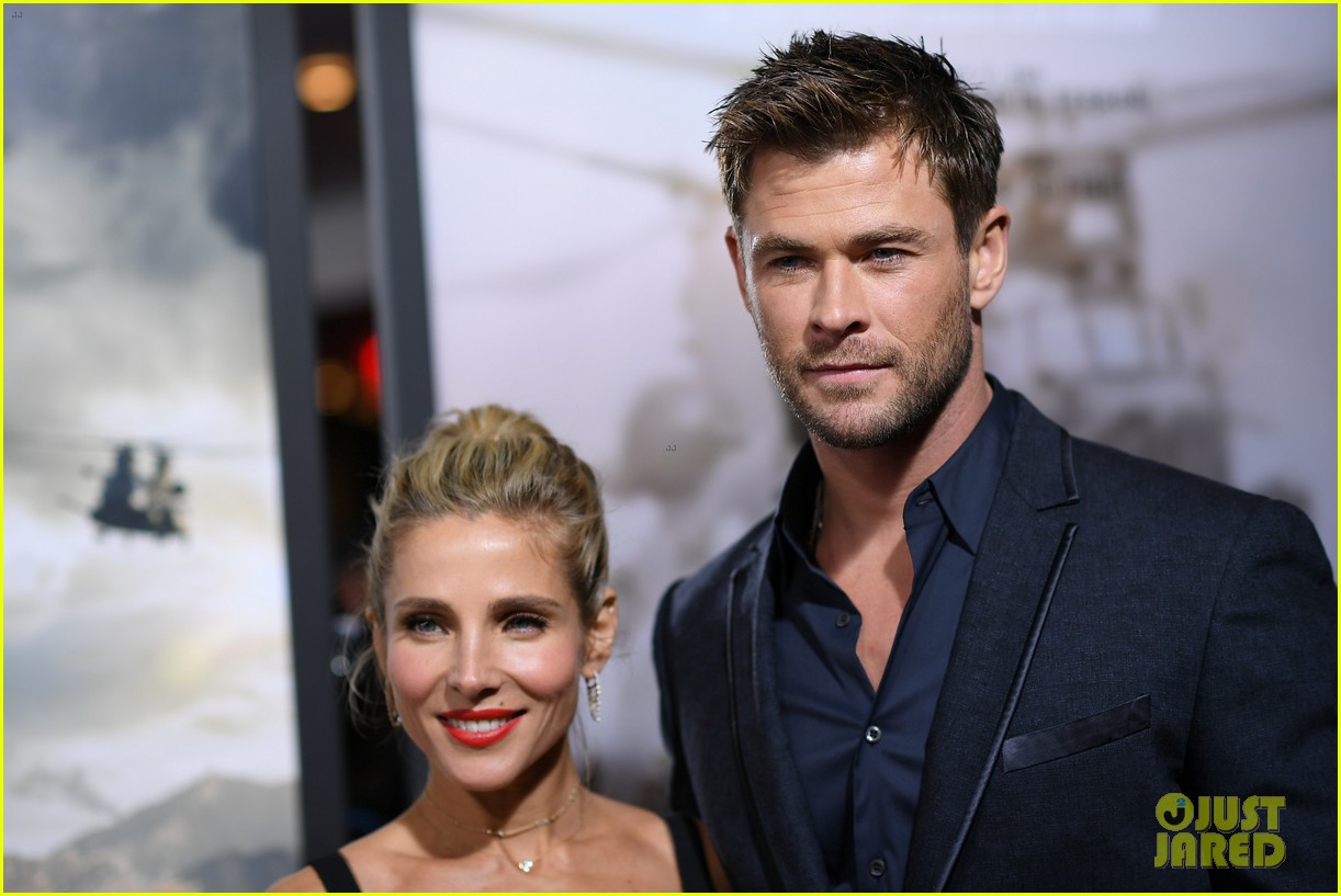 Chris Hemsworth Premieres '12 Strong' with Wife & Co-star Elsa Pataky ...