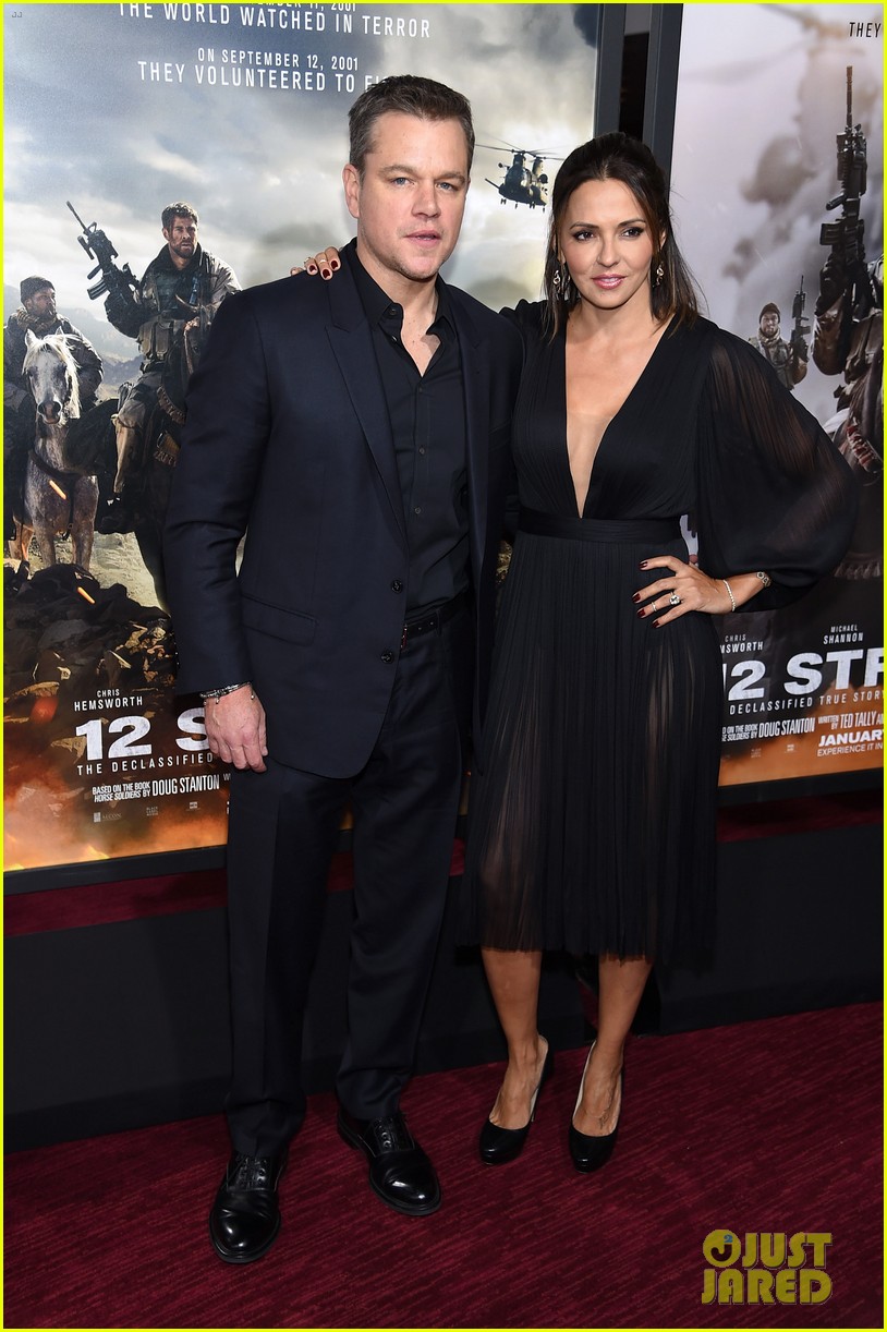 Matt Damon Supports His BFF Chris Hemsworth at '12 Strong' Premiere ...