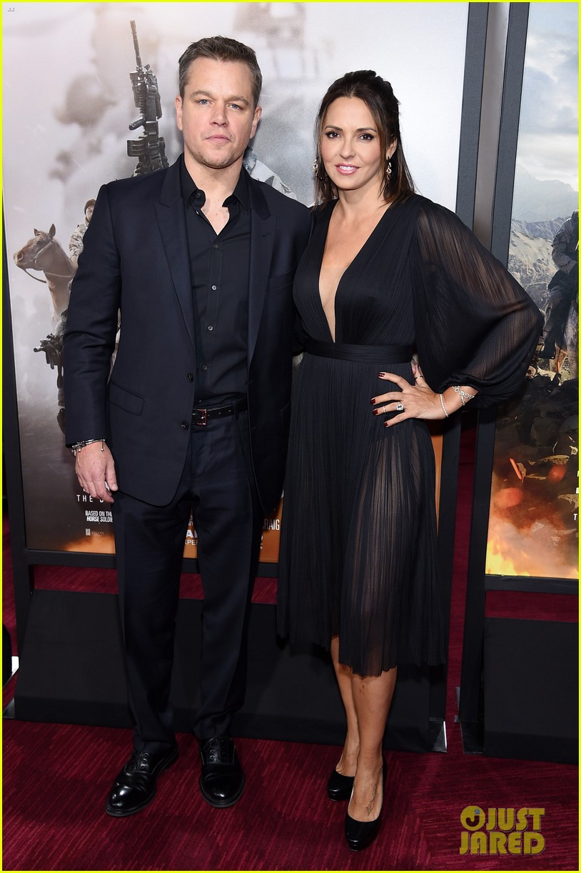 Matt Damon Supports His BFF Chris Hemsworth at '12 Strong' Premiere ...