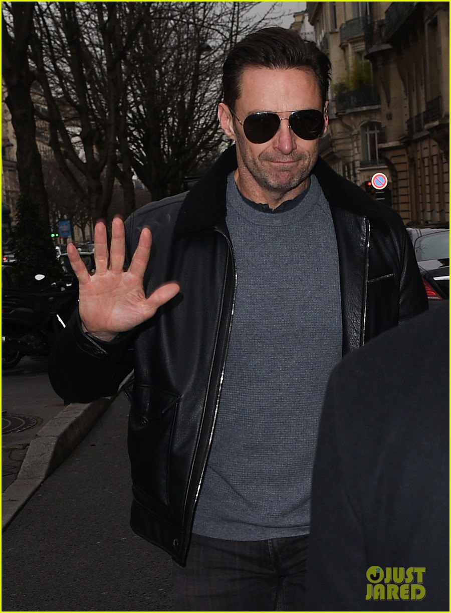 Hugh Jackman Looks Dashing in Blue Suit While Out in Paris: Photo ...