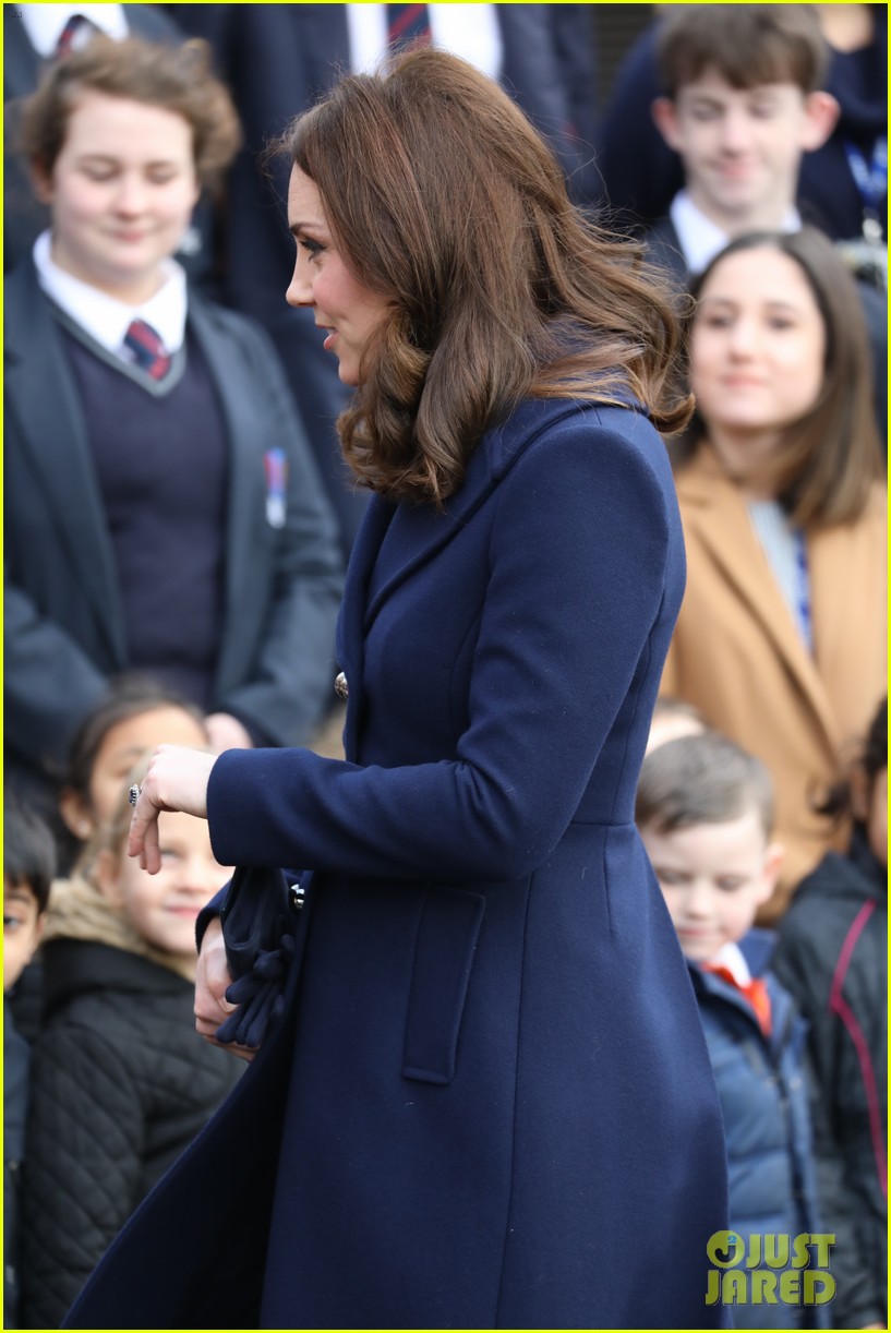 Kate Middleton Shows Off Baby Bump During Reach Academy Feltham Visit ...