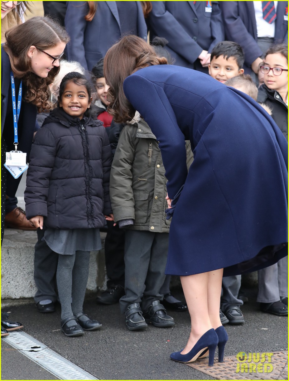 Kate Middleton Shows Off Baby Bump During Reach Academy Feltham Visit ...
