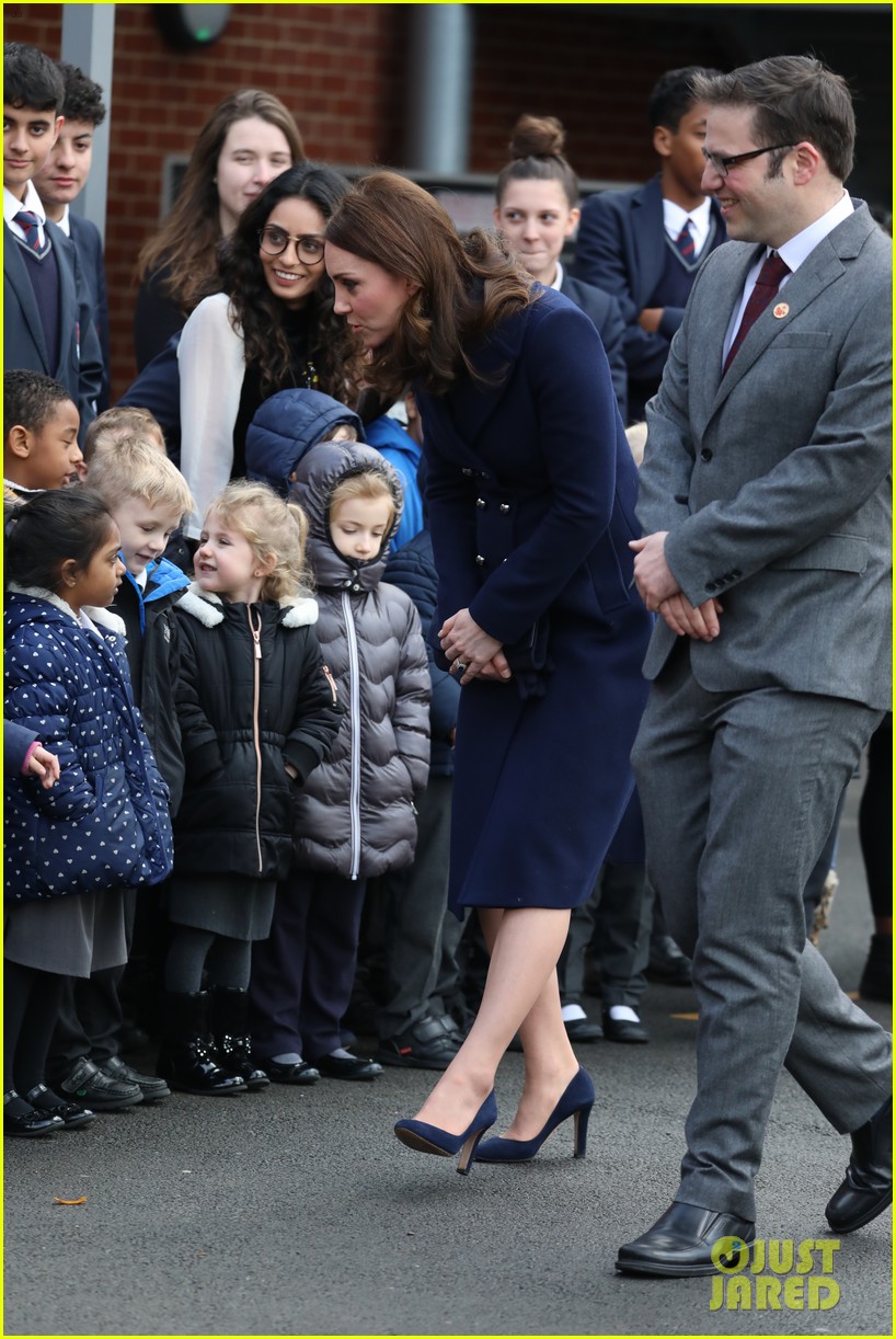 Kate Middleton Shows Off Baby Bump During Reach Academy Feltham Visit ...