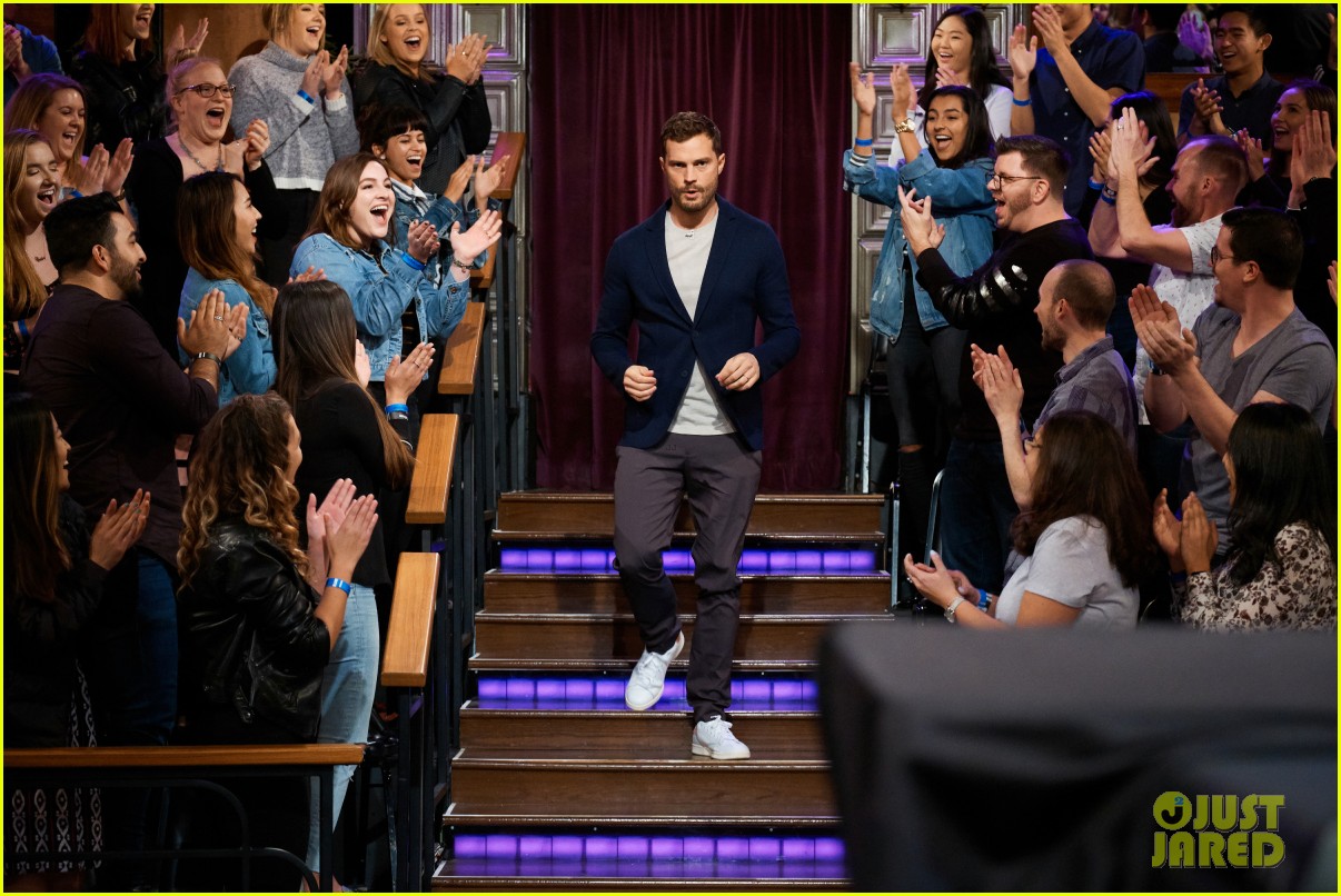 Jamie Dornan Shows Off His 'Unfortunate, Bouncy' Runway Walk on 'Late ...